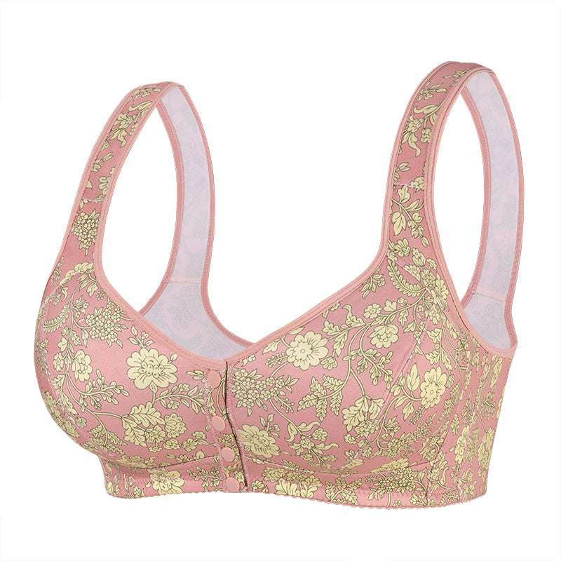 Floral Print Plus Size Front Closure Bra – Frye Bra