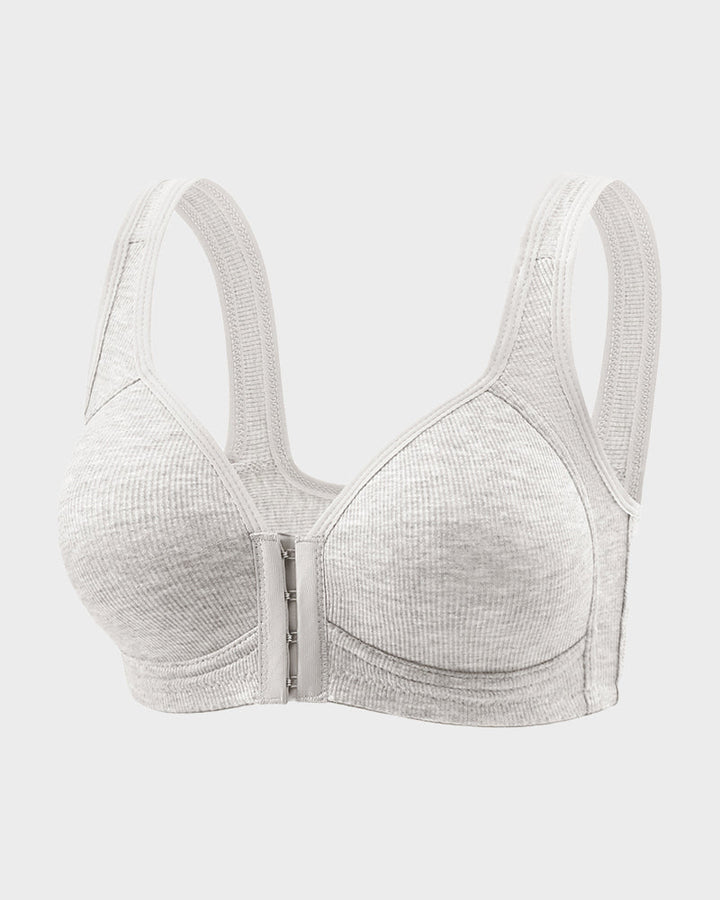 Easy-On Front Closure Wireless Support Bra – Frye Bra