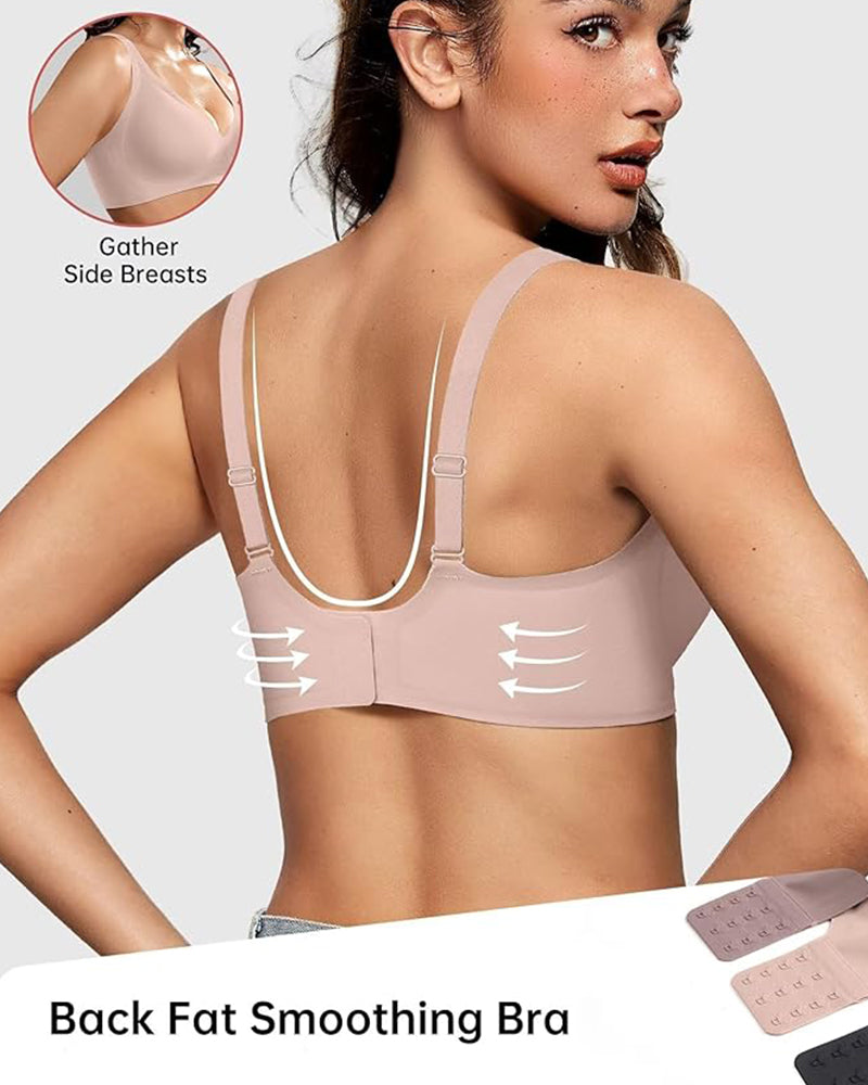 Seamless Deep V Push-Up Wireless Bra – Frye Bra